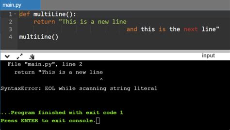 solve syntaxerror eol while scanning string literal in