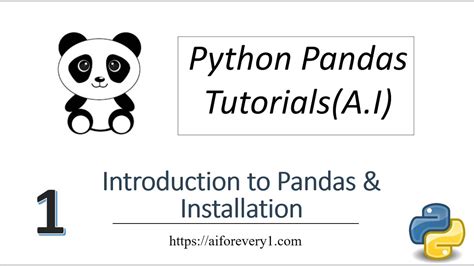 machine learning tutorial python pandas 1 introduction