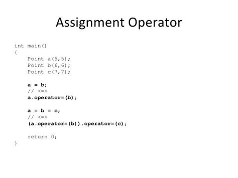 copy assignment operator c slidedocnow