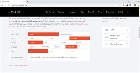 pytorch installation how to install pytorch javatpoint