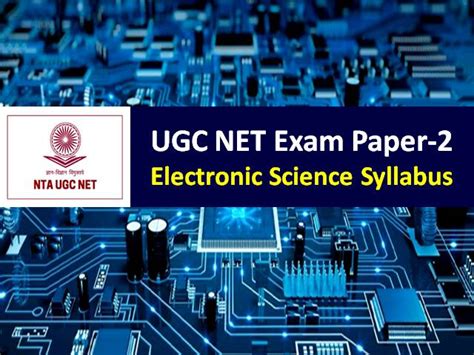 ugc net electronic science syllabus 2020 check paper 2 chapter wise