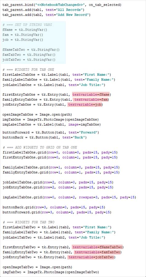 accessing database rows with python