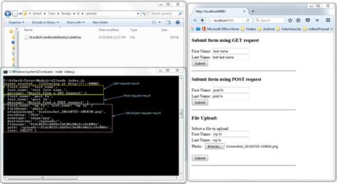 nodejs express get post multipart request handling example wiki