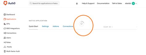 error on quickstart page on management interface auth0 community