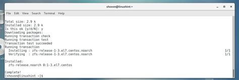 install zfs on centos7 linux hint