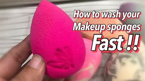 Quick Way To Wash Makeup Sponges Youtube