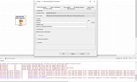 knime sql server connection problem knime analytics platform knime