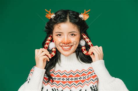 Christmas Beauty With Creative Elk Makeup Picture And Hd Photos Free