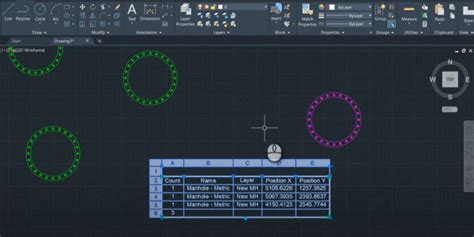 how to count objects using table tool in autocad micrographics