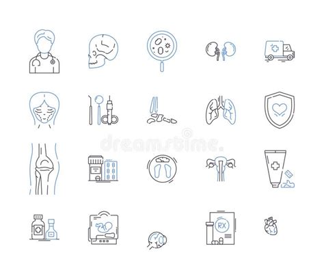 Health Examination Outline Icons Collection Checkup Assessment