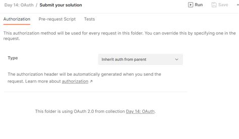 day 14 getting an error in the test 🙋 help postman community