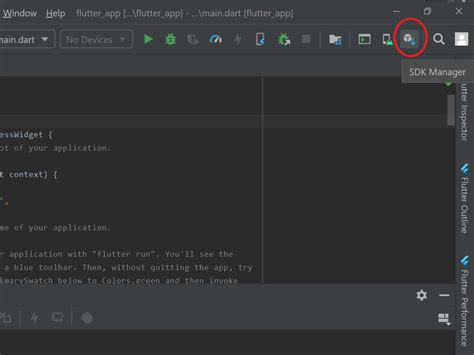 dart how to solve waiting for a connection from flutter on device