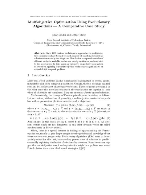 multiobjective optimization using evolutionary algorithms a