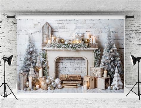 Kate 7x5ft Christmas Backdrop For Photography White Brick