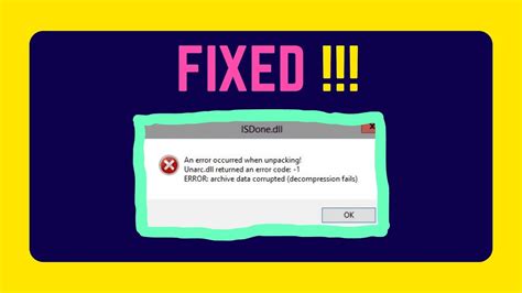How To Fix Isdone Dll And Unarc Dll Errors [english] Youtube
