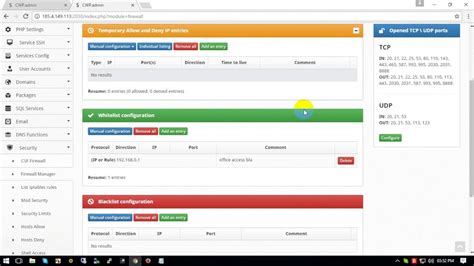 csf firewall installation and configuration with cwp youtube
