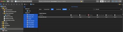 creating an ios bitcode enabled app · flutter flutter wiki · github