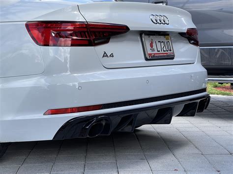 New Ecs Tuning B9 A4 Rear Diffuser In Gloss Black R Audi