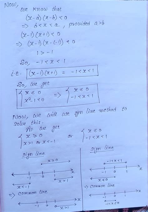 [solved] solve the following inequalities algebraically using the sign