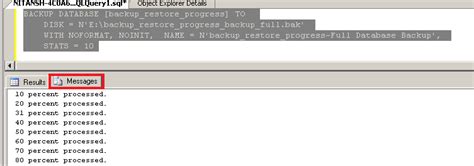 how to check restore progress in sql server
