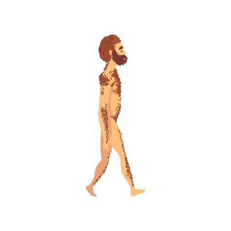 Premium Vector Male Neanderthal Biology Human Evolution Stage