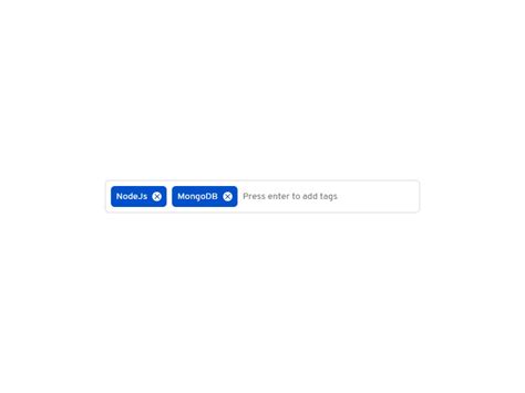 create a tags input component in reactjs