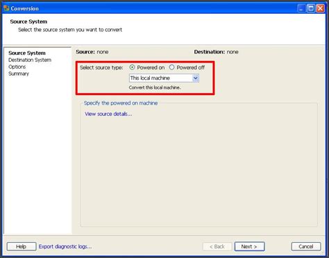 how to p2v a windows xp computer to vmware vsphere hypervisor 7 0
