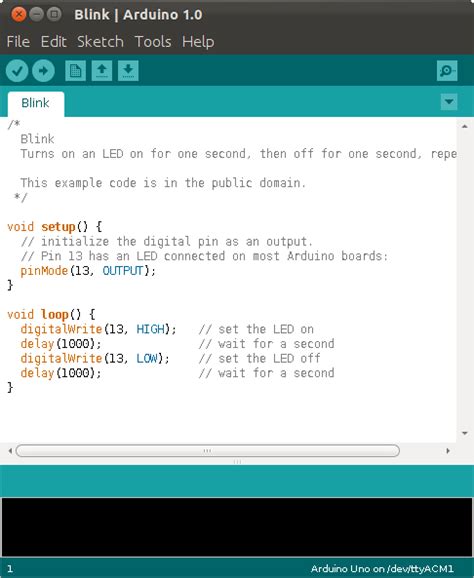 an example of arduino code this one makes the arudino light blink