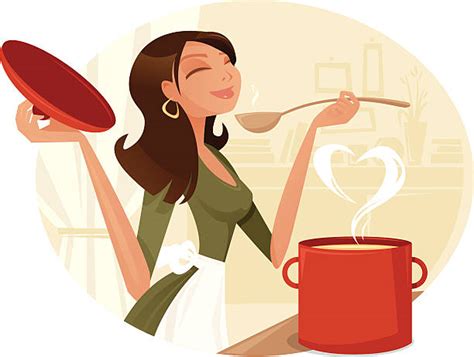 Royalty Free Woman Cooking Clip Art Vector Images And Illustrations Istock