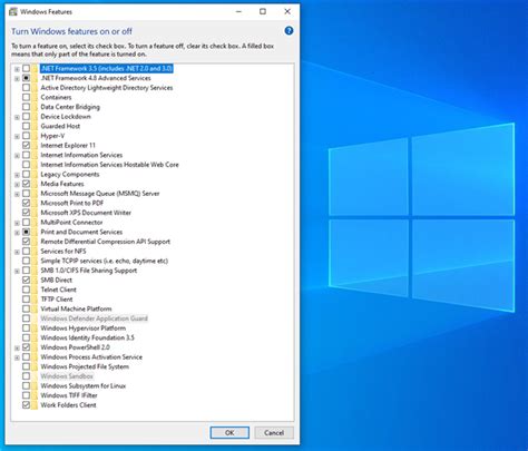 what are those windows features that you can add or remove