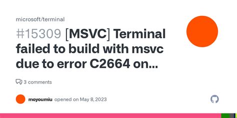 [msvc] terminal failed to build with msvc due to error c2664 on windows