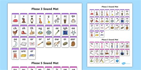 Phase 3 And 5 Sound Mat Letters And Sounds Phonics English
