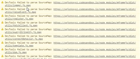 devtools failed to parse sourcemap · issue 1196 · codesandbox