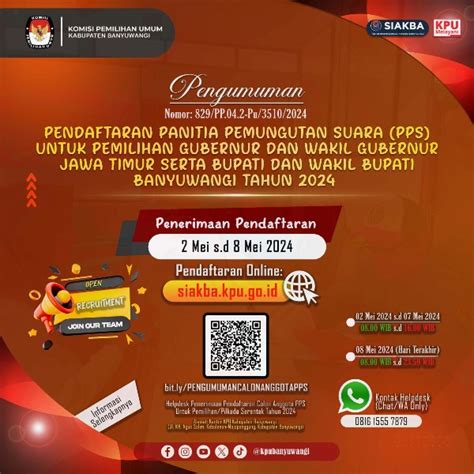 Kpu Banyuwangi Buka Pendaftaran Pps Pilkada Begini Caranya Pawarta