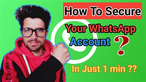 How To Secure Whatsapp Account Whatsapp Two Step Verification Youtube