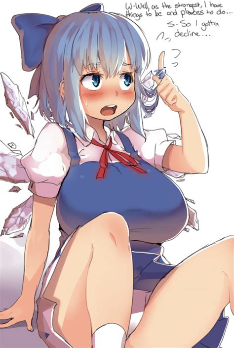 Rule 34 Alternate Breast Size Blue Eyes Blue Hair Blush Bow Breasts