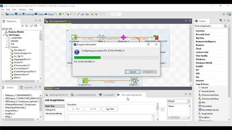 logs and errors components in talend tlogcatcher youtube