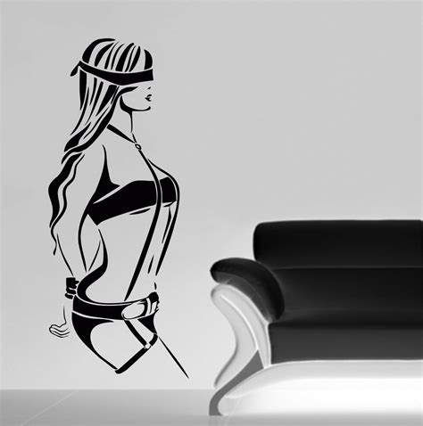 Submissive Bdsm Sexy Hot Girl Bondage Decor Vinyl Wall Sticker Decal