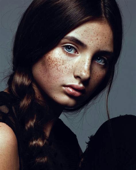 Lilly Kruk Beautiful Freckles Portrait Girl Freckles
