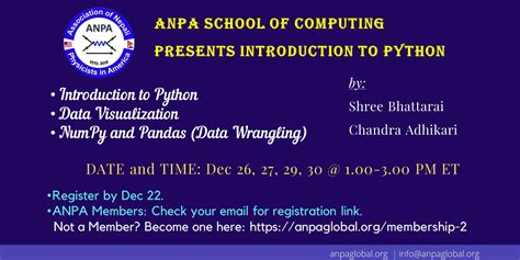 introduction to python and data wrangling anpa global