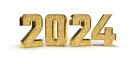 Happy New Year 2024 Golden 3d Numbers Happy New Year 2024 Gold 2024
