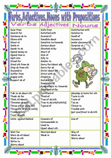 Verbs Followed By Prepositions Esl Worksheet By Paula L Hot Sex Picture