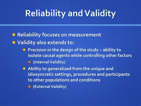 Ppt Reliability And Validity Powerpoint Presentation Free Download