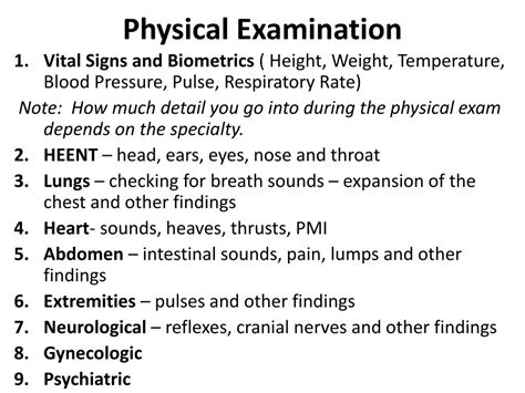 Physical Examination Ppt Powerpoint Presentation Port