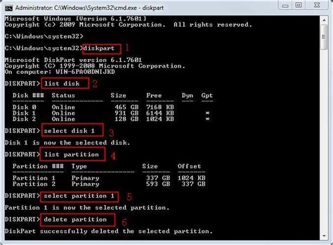 using diskpart to delete partition for your windows 7 8 10
