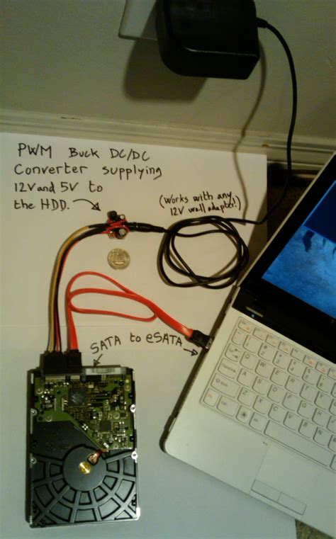 diy coin sized sata power module to replace a harddrive docking station