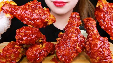 Asmr Vampire Chicken Bbq Spicy Fried Chicken Eating Sounds Mukbang No