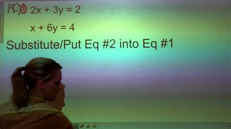 Chapter 5 2 Systems Of Equations Substitution Part 2 Algebra 1 Youtube