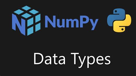 numpy datatypes tamil numpy python library full course youtube