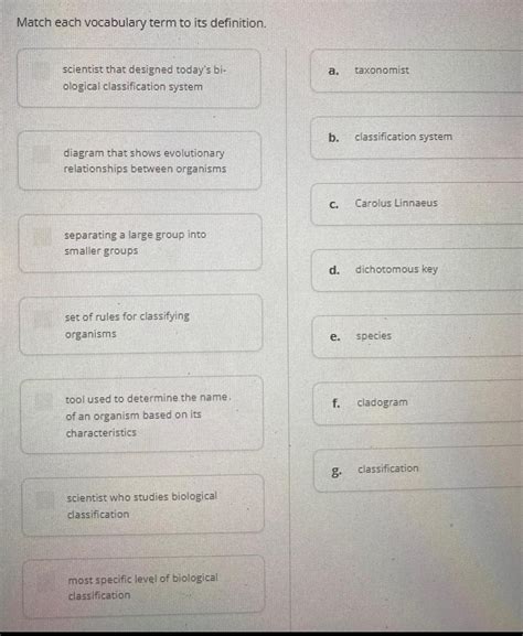 [answered] Match Each Vocabulary Term To Its Definition Scientist That
